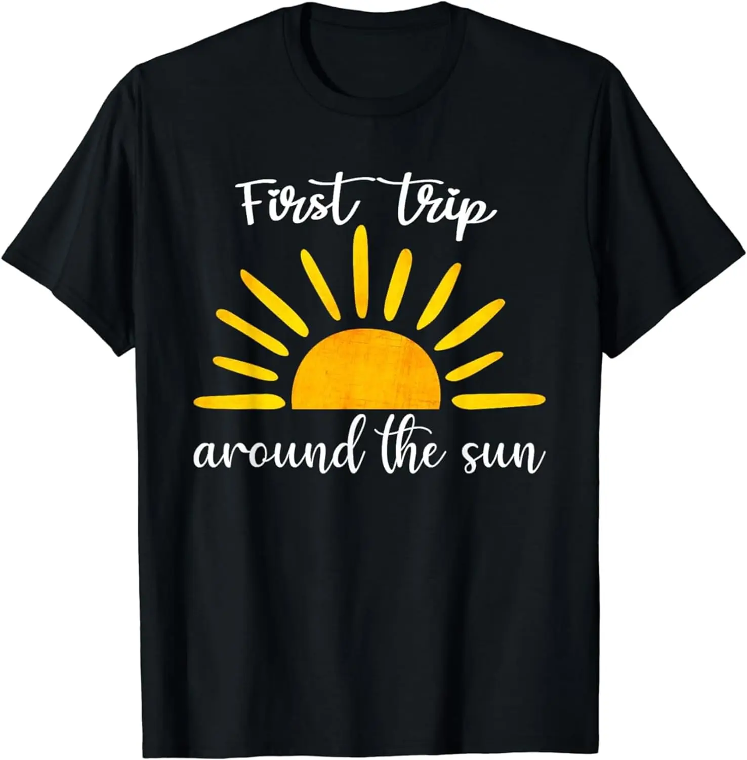 First-Trip-Around-The-Sun-Graphic-T-Shirts-Women-s-Crew-Neck-Casual ...