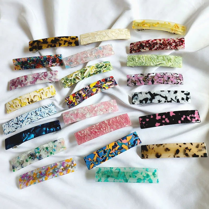 Ins-Hot-Sale-Fashion-10-5cm-Rectangle-Hair-Clip-Simple-Acetate-Spring ...
