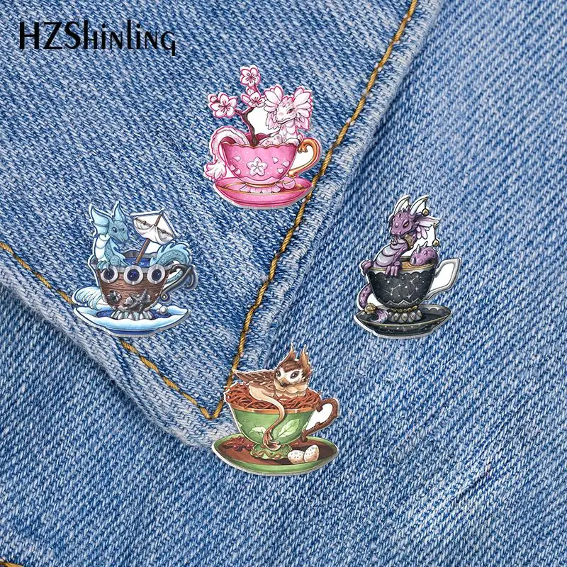 2023-New-Sakura-Dragon-Acrylic-Lapel-Pin-Ocean-Dragon-Epoxy-Butterfly ...