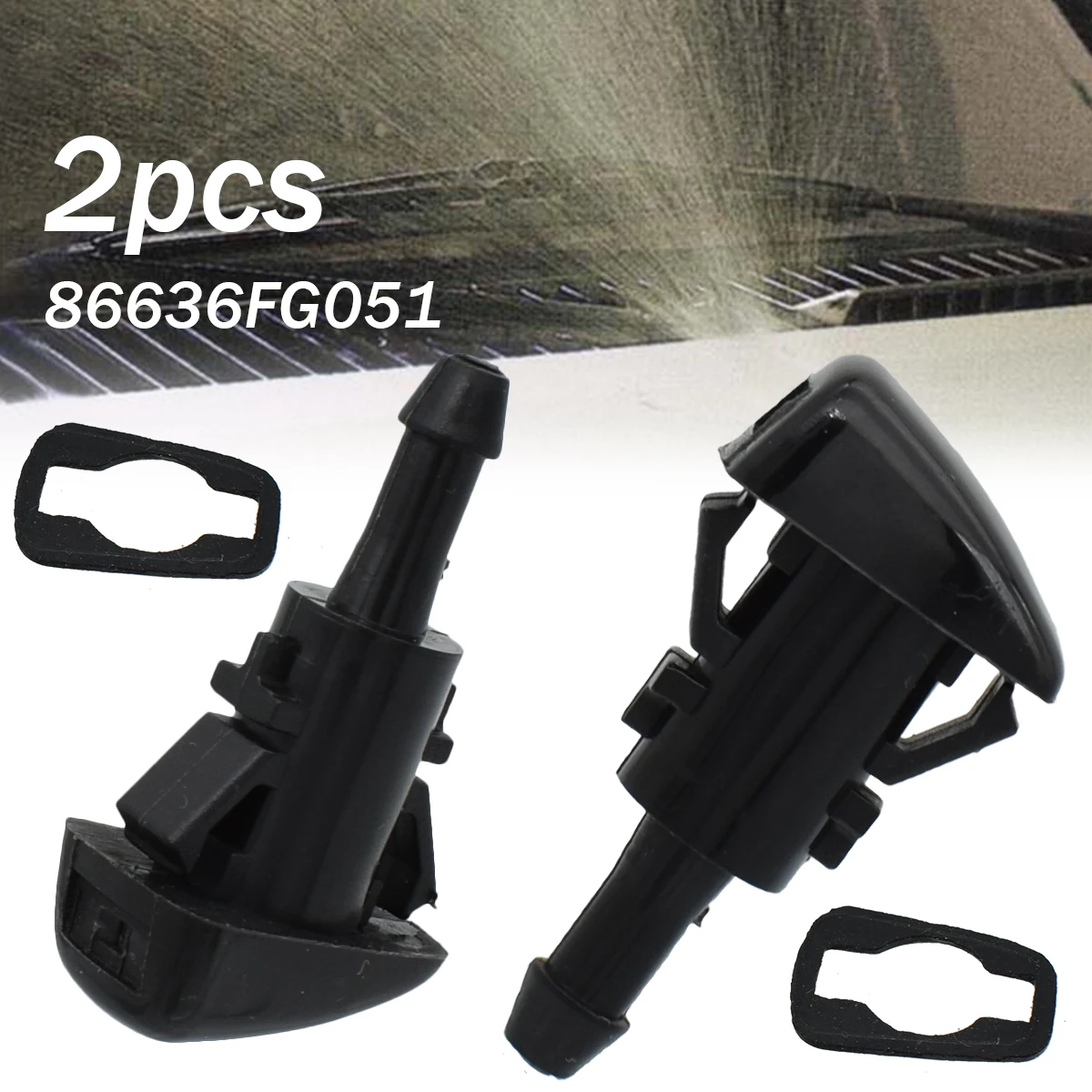 2Pcs-Front-Windshield-Wiper-Washer-Nozzle-Spray-Jet-For-Subaru-Impreza ...