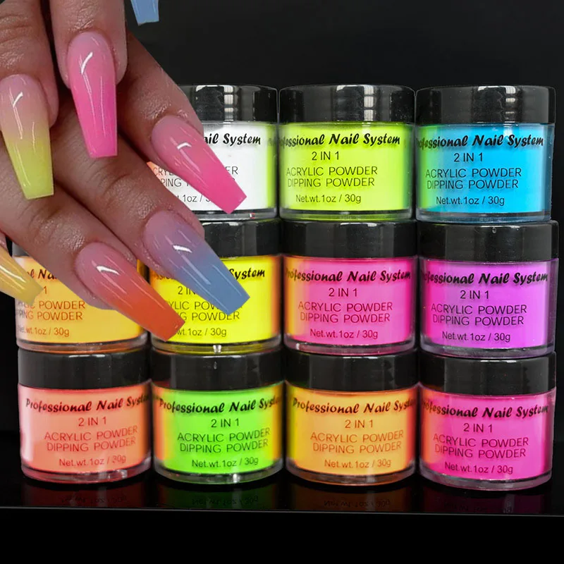 1-OZ-30g-Pastel-Color-Nail-Acrylic-Powder-Neon-Pigment-Fluorescent ...