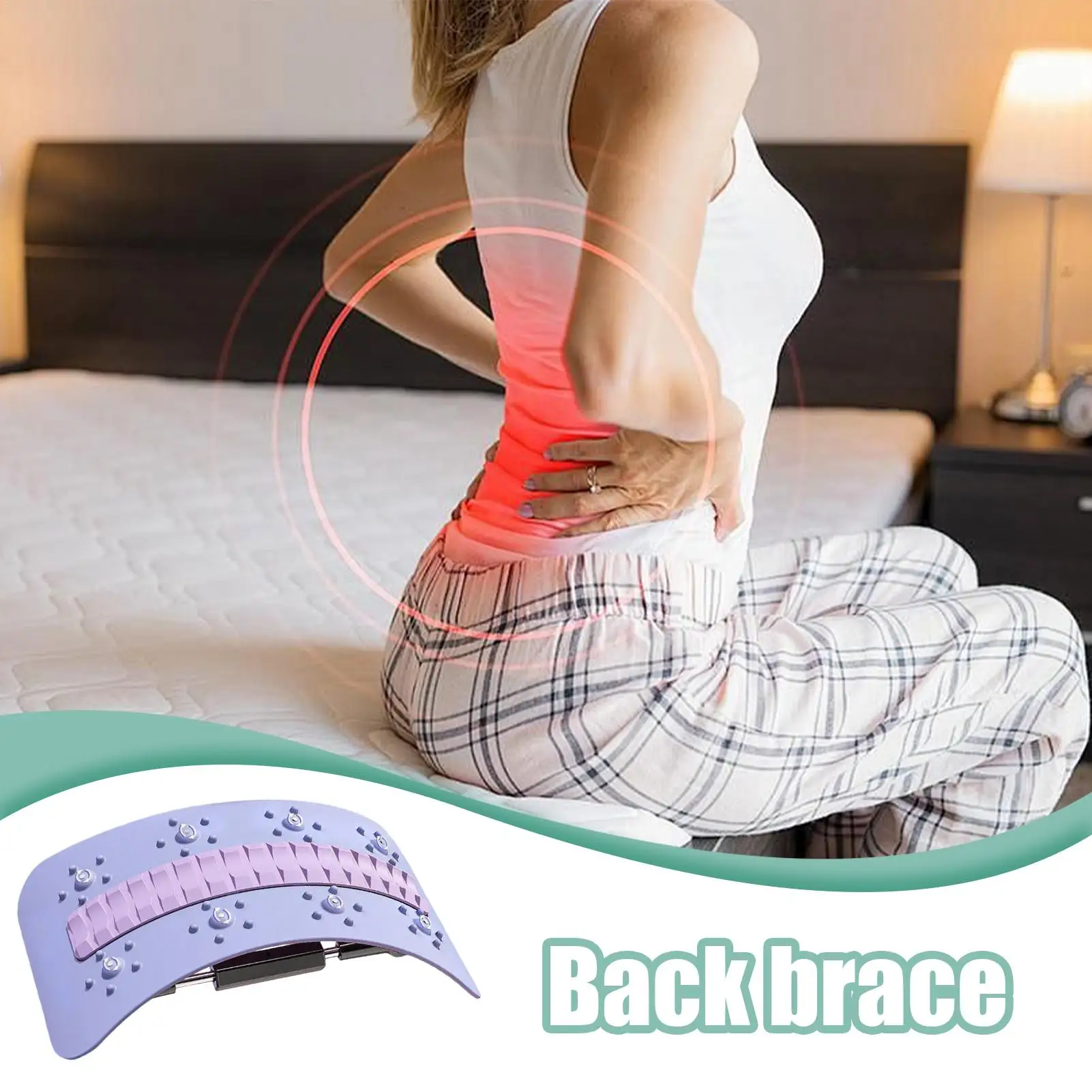 Lumbar Board Lumbar Back Cracker With Magnet Massager Fitness ...