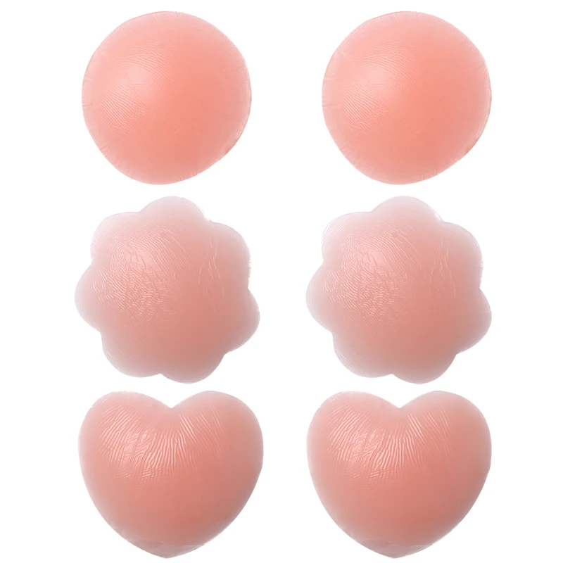 1 Pair Cool Reusable Self Adhesive Silicone Breast Nipple Cover ...