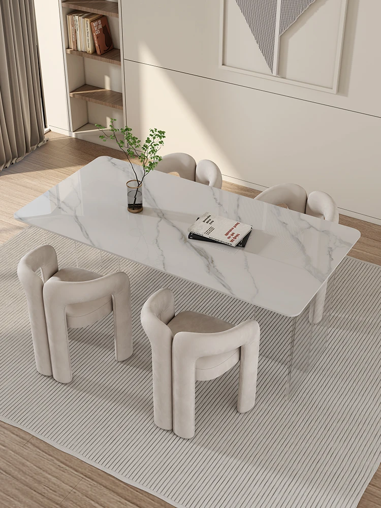 Acrylic-transparent-dining-table-cream-style-light-luxury-designer-home ...