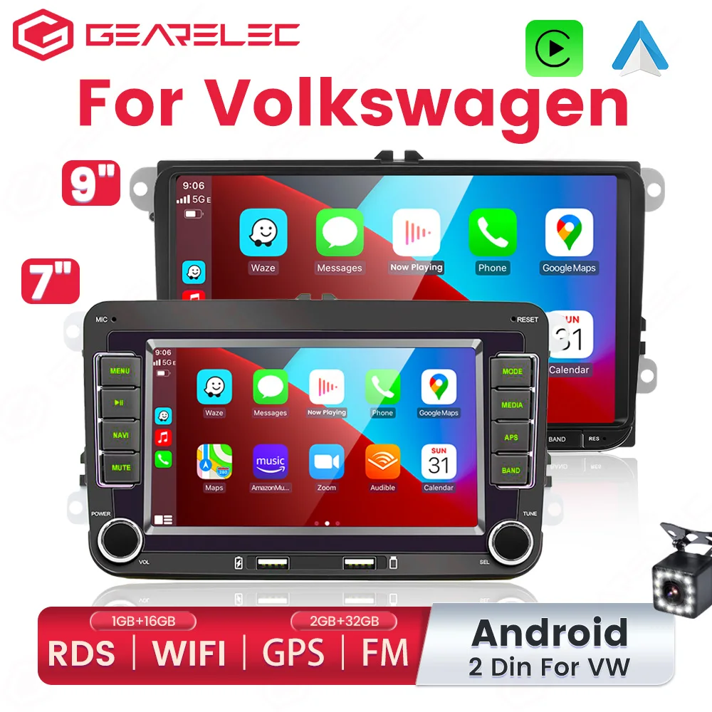 2-Din-Android-Autoradio-GPS-WiFi-RDS-Carplay-Autoradio-lettore ...