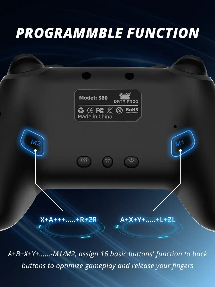 Drahtloser DATA FROG Controller für Nintendo Switch: Langanhaltende ...