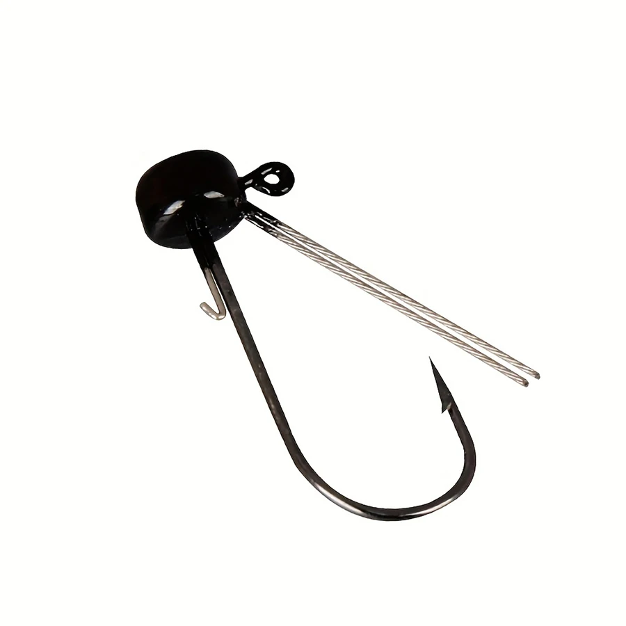 5pcs Weedless Hooks Jig Heads Fishing Worm Hooks Fishing Tackles ...