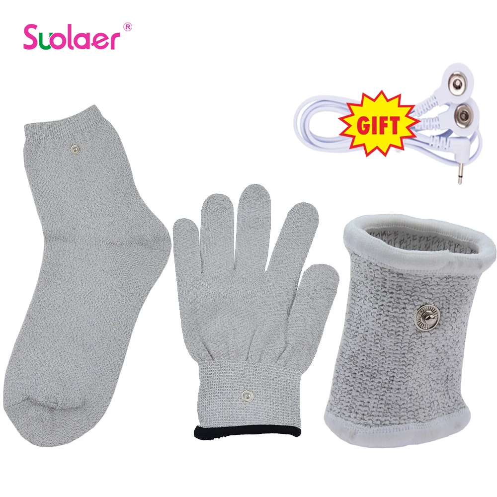 Tens-Electrodes-Gloves-Socks-Wrist-Guard-Physiotherapy-Accessories-for ...