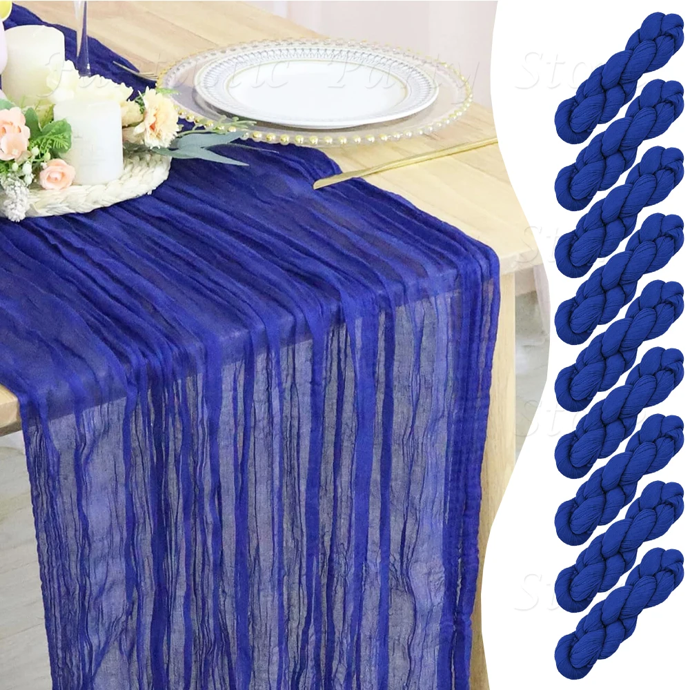 Royal Blue Cheesecloth Table Runner Boho Rustic Gauze Cheese Cloth ...