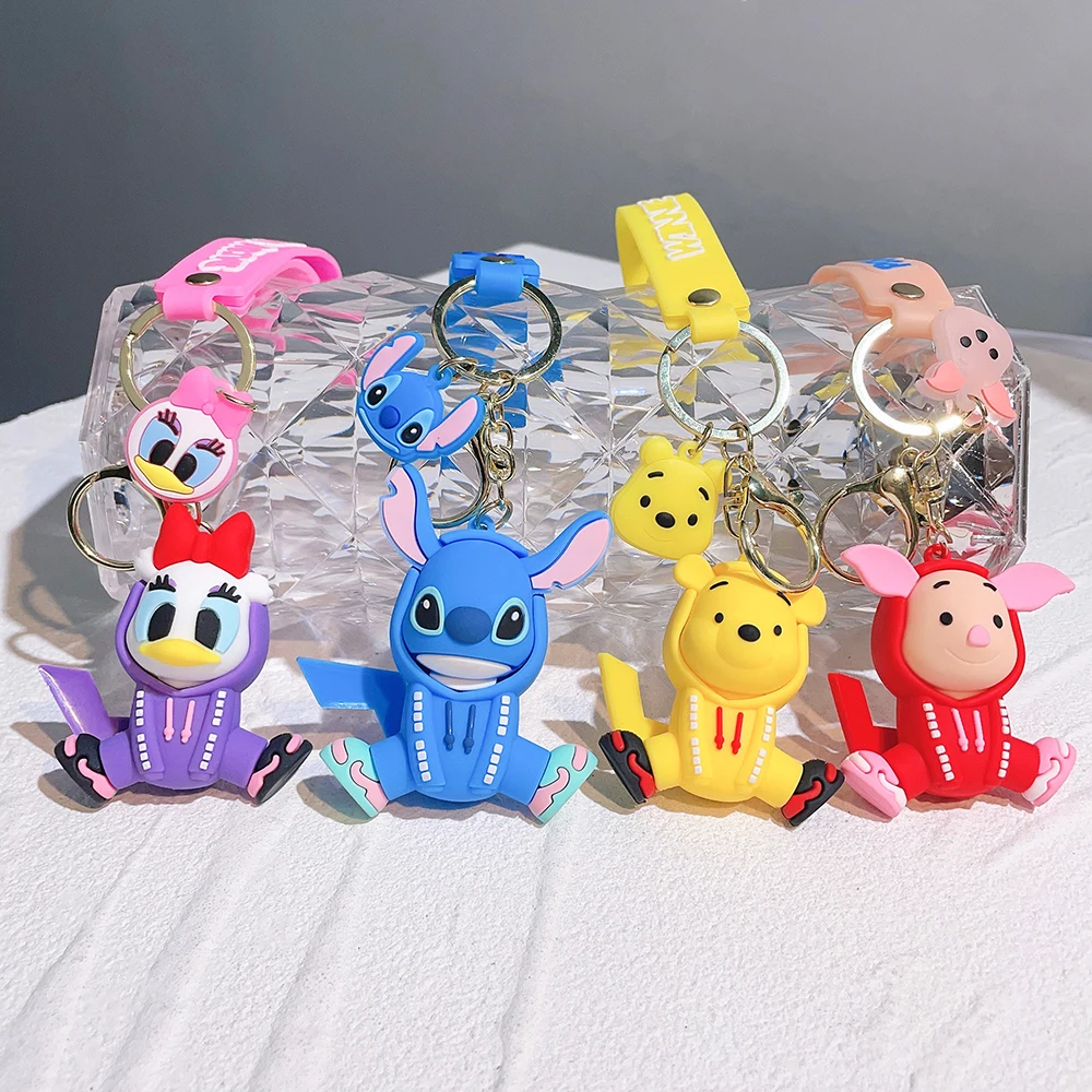 Disney-Cartoon-Keychains-Mickey-Donald-Stitch-Pendant-Keyrings-Fashion ...