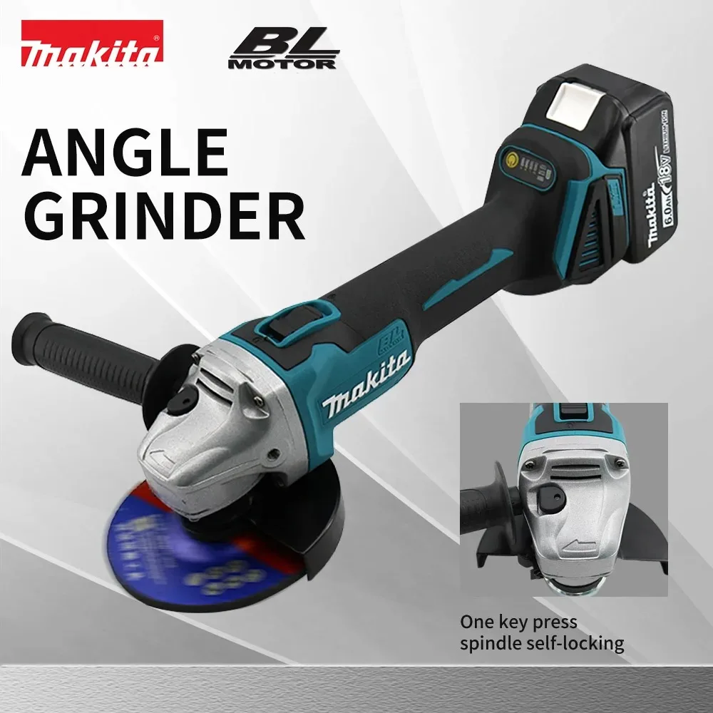 Makita-18V-125mm-100mm-DGA404-Brushless-Lithium-Electric-Angle-Grinder ...