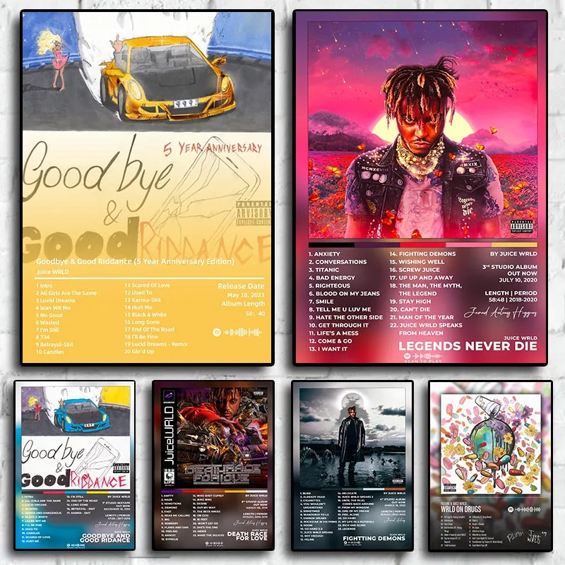 2023-Rapper-Music-Album-Juice-WRLD-Poster-Aesthetic-Hip-Hop-Legends ...