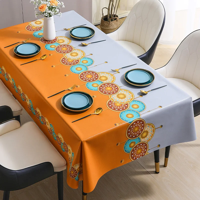 Rectangular-Modern-PVC-Tablecloth-Waterproof-Oil-Resistant-Washable ...