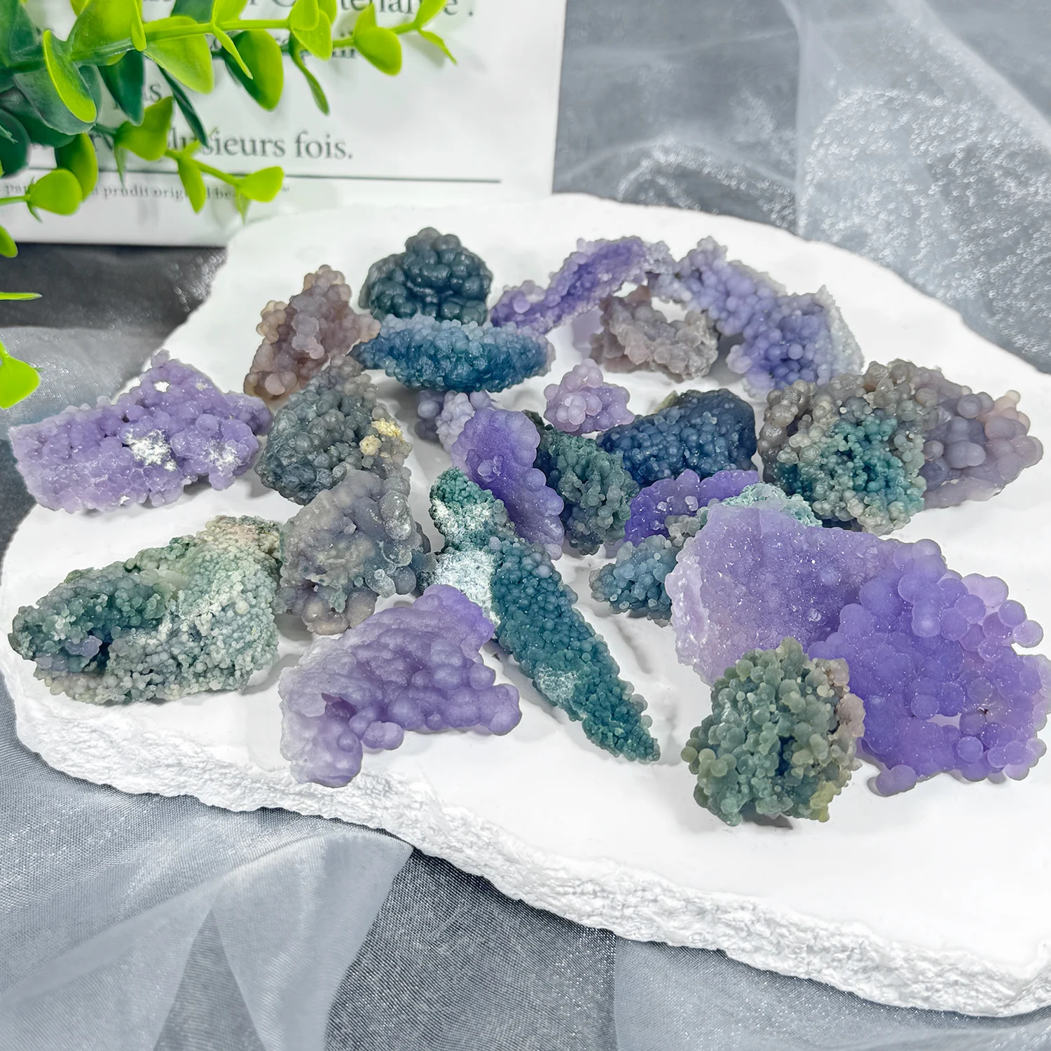 100-Natural-Botryoidal-Chalcedony-Starlight-Grape-Agate-Mineral ...