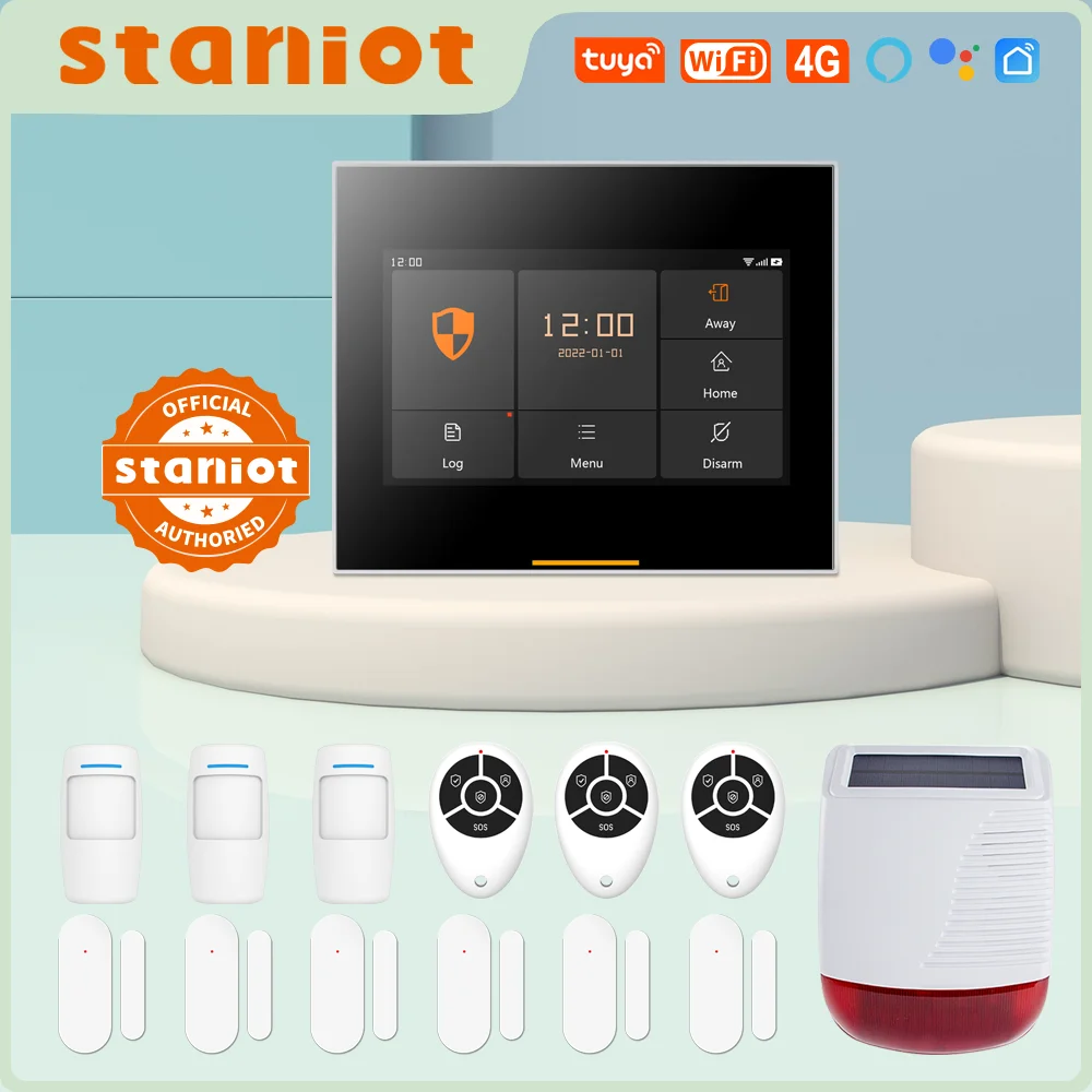 Staniot Wireless 4G Home Security Alarm System 433MHz Smart WiFi ...