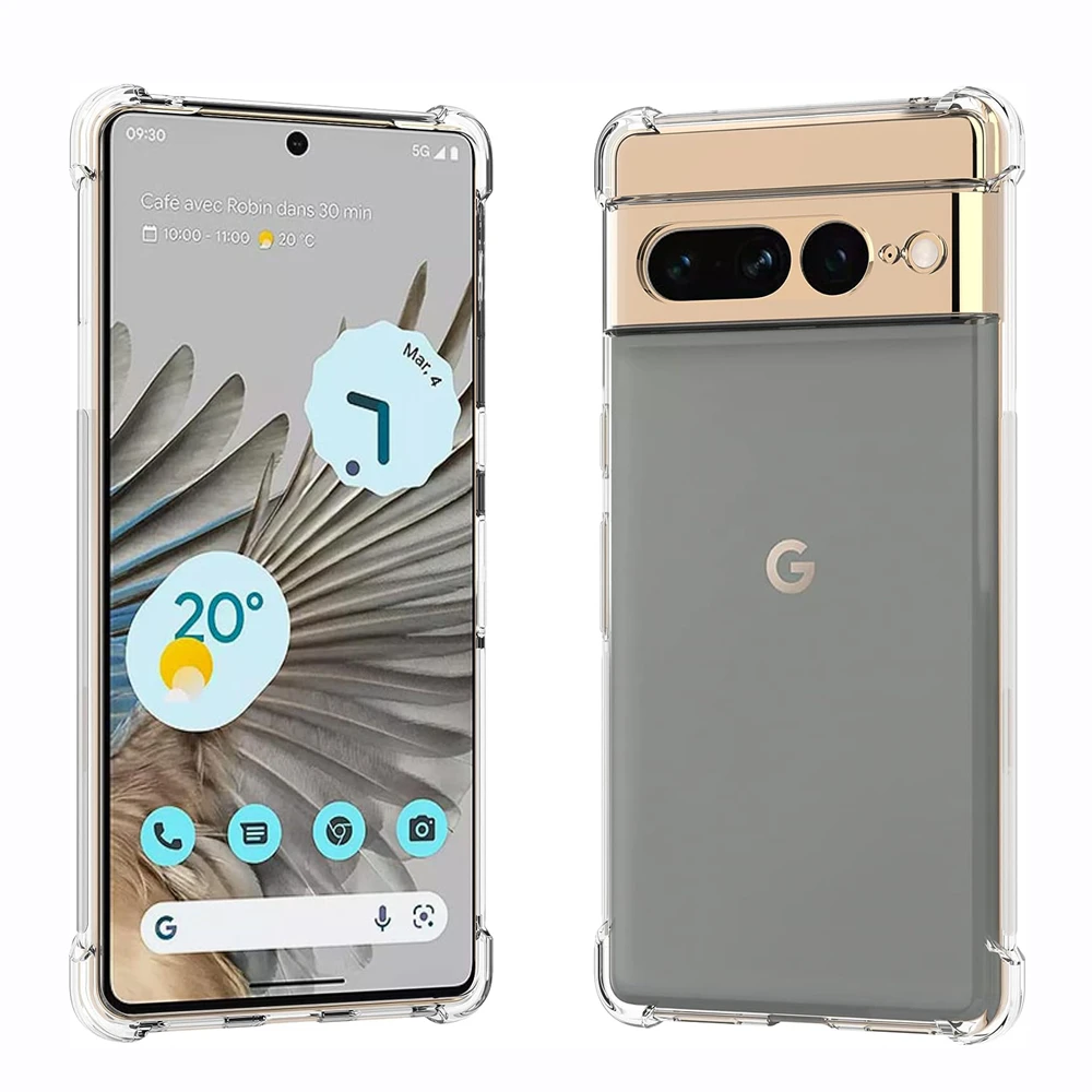 Ultra Slim Shockproof Clear Case for Google Pixel 1 2 3a 4a 3 4 XL 5a ...