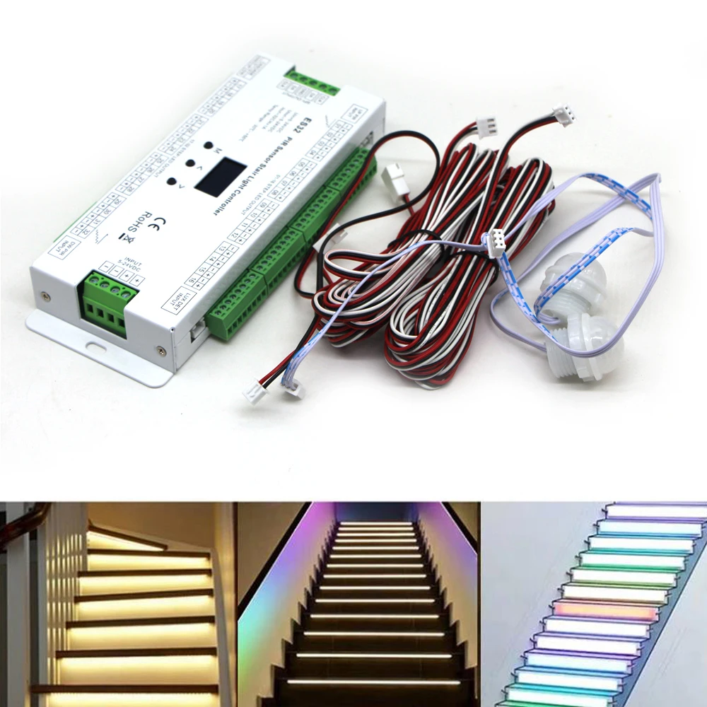Indoor-Stairway-Light-Controller-LED-Strip-Dimmer-controlador-de-escada ...