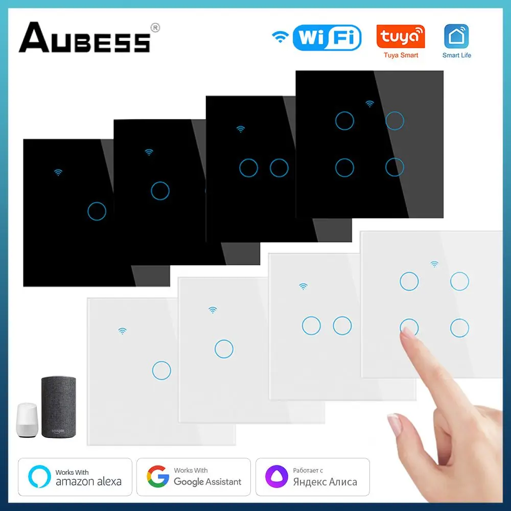 1/2/3/4Gang Tuya Wifi Touch Eu Switch Diy Smart Home Licht Muur Knop ...