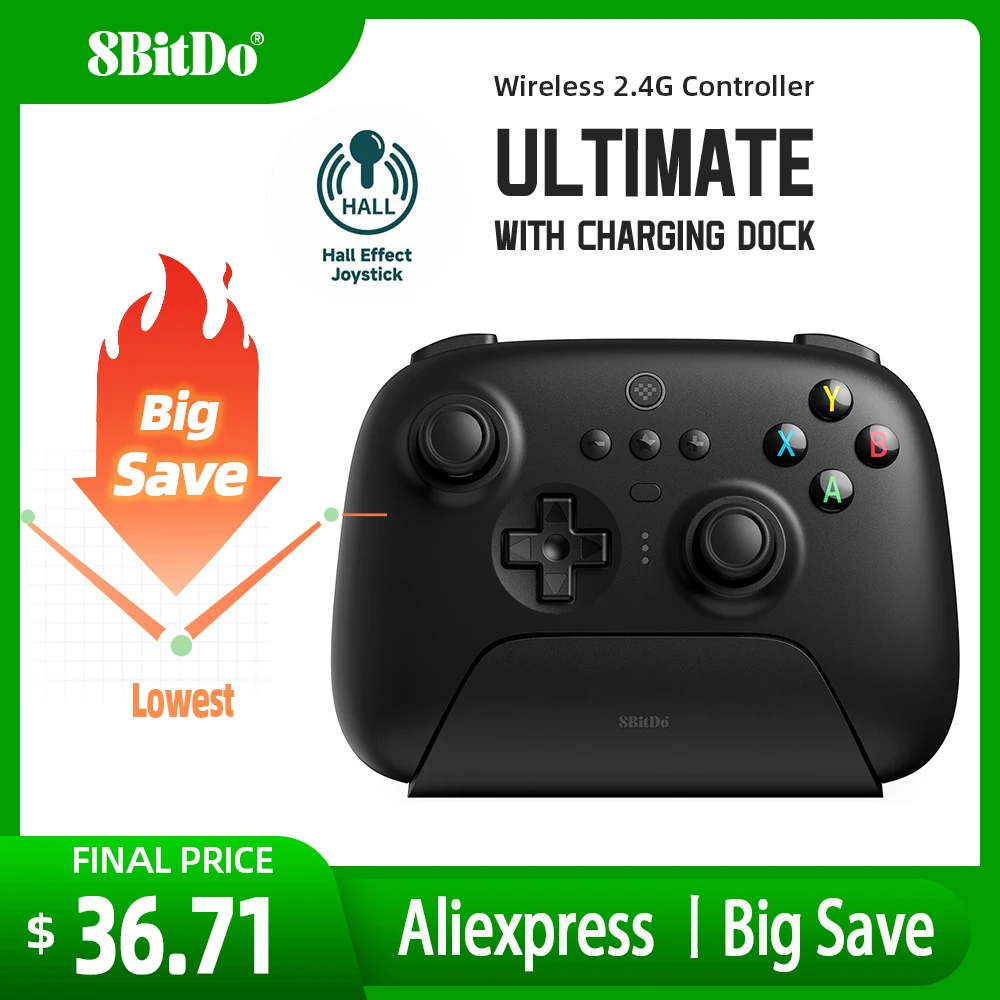 8BitDo-Ultimate-Wireless-2-4G-Gaming-Controller-with-Charging-Dock-for ...