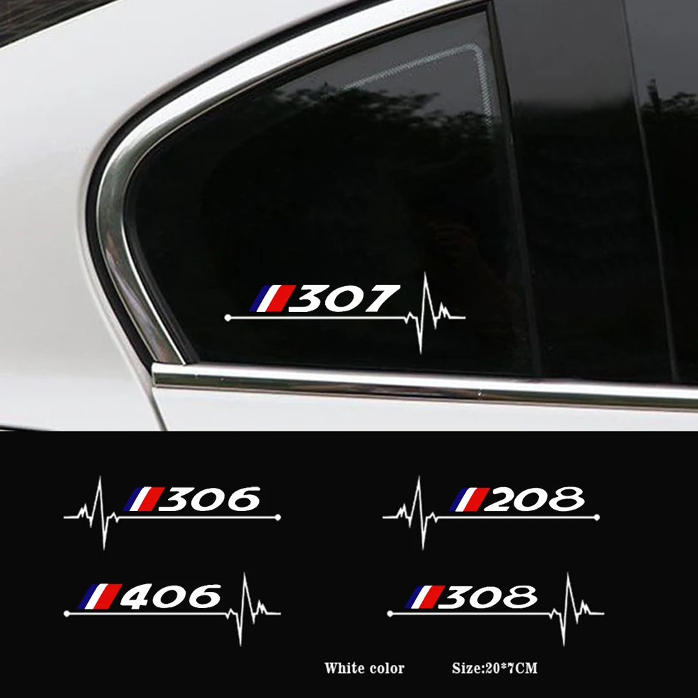 2PCS-Car-Side-Window-Stickers-For-Peugeot-106-107-108-206-207-208-3008 ...