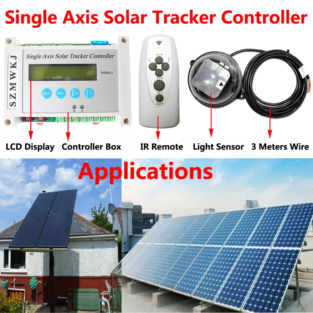 Complete Solar Tracking Electronic LCD Controller Single Axis Solar ...