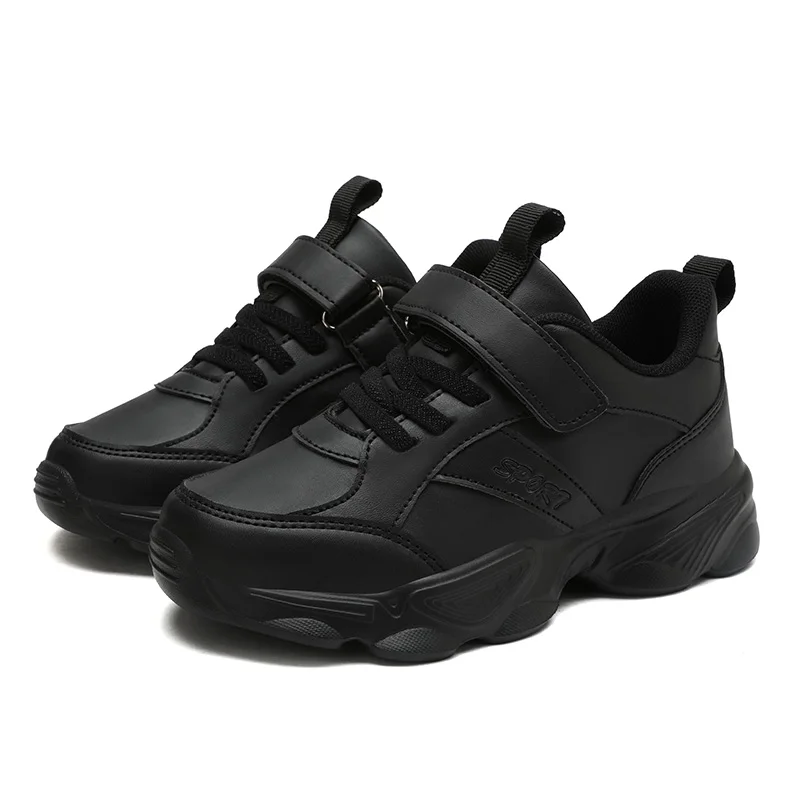2024-New-Kids-Luxury-Black-Leather-Sneakers-Casual-Sports-Shoes-for ...