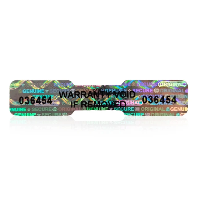 Bone Shape holographic sticker labels laser high Security tamper poof ...