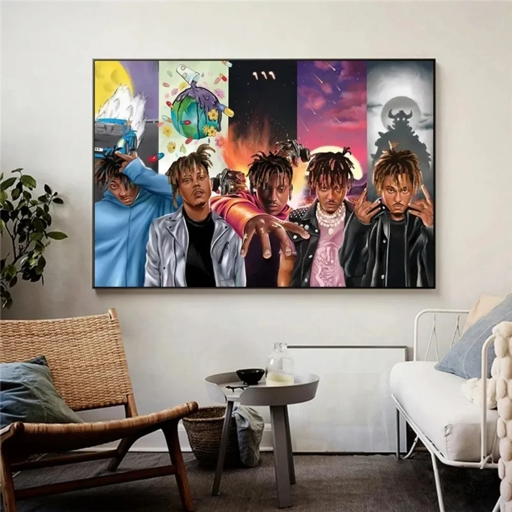 Singer-Juice-Wrld-Hip-Hop-Rapper-Canvas-Painting-Abstract-Wall-Art ...