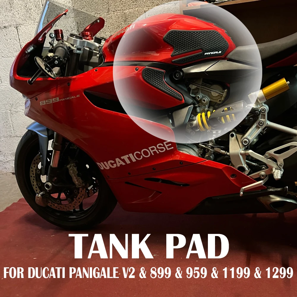 Black Motorcycle Accessories Non-slip Side Fuel Tank Stickers ...