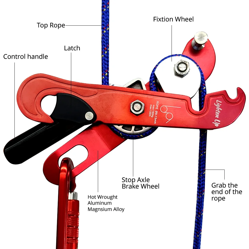 Climbing-Down-Camping-Descender-Climbing-Stop-Rock-Descent-Device ...