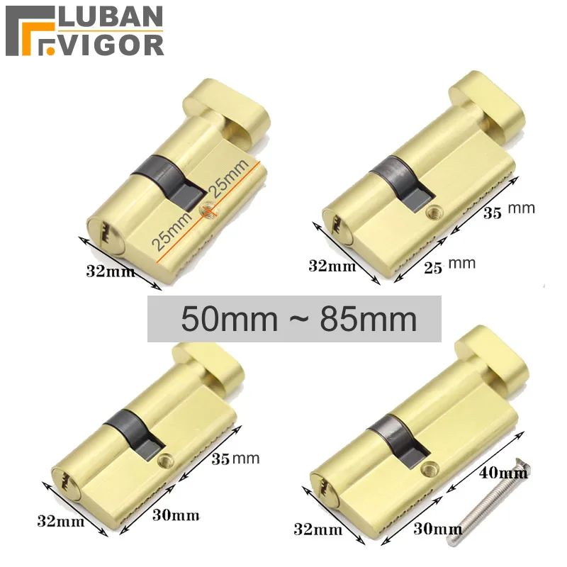 Door lock cylinder with 3keys height 32MM length 50mm to 85mm for ...