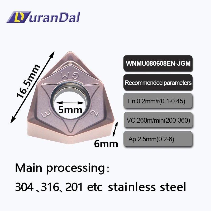 10pcs-WNMU080608-Carbide-Inserts-Plates-WNMU-080608-Double-Sided ...