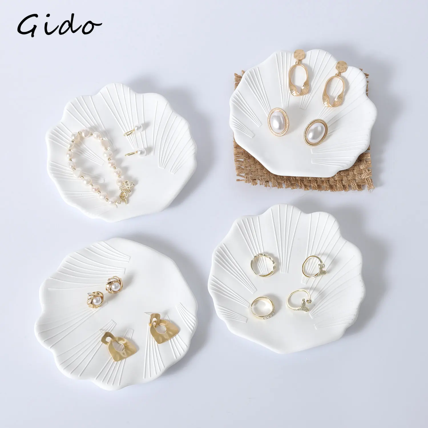 Shell-Jewelry-Tray-Plaster-Necklace-Earrings-Display-Rack-Jewelry-Tray ...