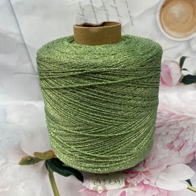 100g/Lot Colorful Unique Gold Silver Glitter Cotton Metallic Yarn Skein ...