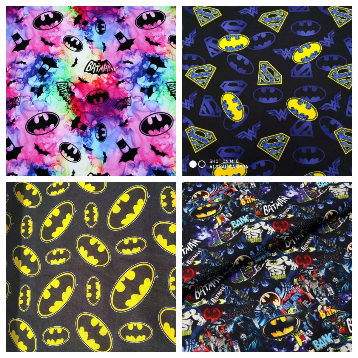140cm-Width-Cartoon-Batman-Logo-Design-100-Cotton-Fabric-for-DIY ...
