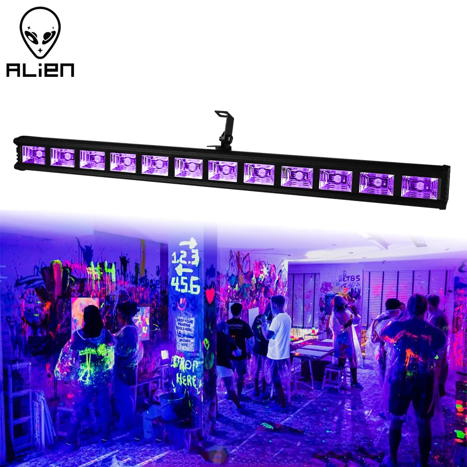 Alien 12 Led Uv Black Lights Stage Blacklight Ultraviolet Muur Wassen ...