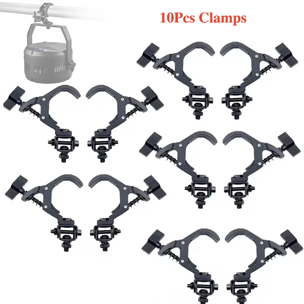 10Pcs DJ Hook Fold Clamps Aluminum Truss Mount 40-60mm Tube 200W 230W ...
