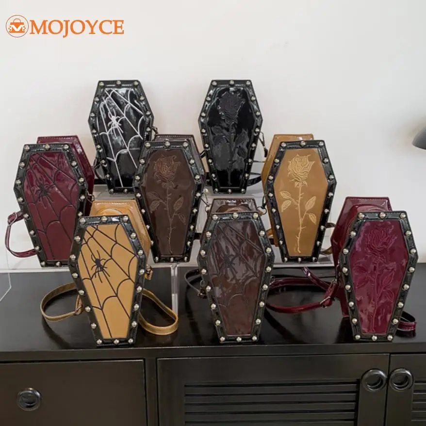 Halloween-Rose-Spider-Sling-Purses-Saco-de-celular-g-tico-em-forma-de ...