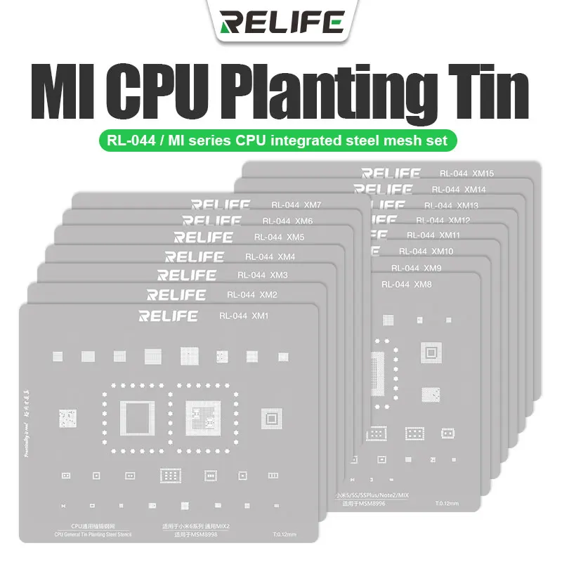 RELIFE-RL-044-15PCS-BGA-Reballing-Stencil-Kit-For-Xiaomi-Redmi-Mi ...