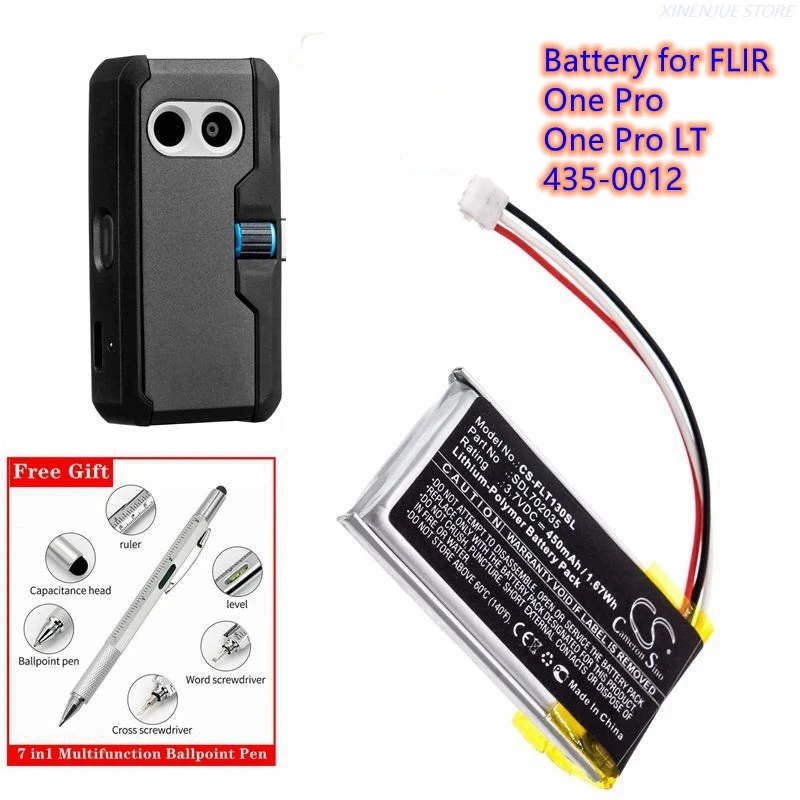 Thermal-Camera-Battery-3-7V-450mAh-SDL702035-LF602035-02-for-FLIR-One ...