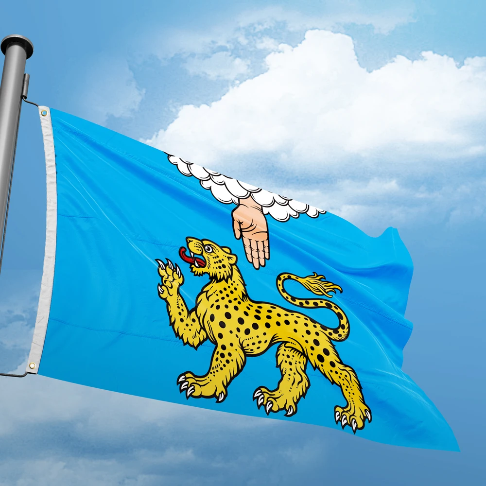 Flag Of Pskov 3*5FT 90*150CM Russia City Flags Custom Logo Home Outdoor ...