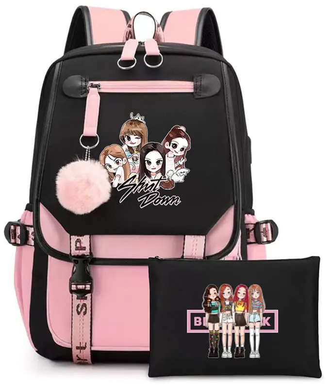 Unisex-Bangtan-boys-Lisa-Rose-JISOO-Jennie-Kawaii-Laptop-Backpack ...
