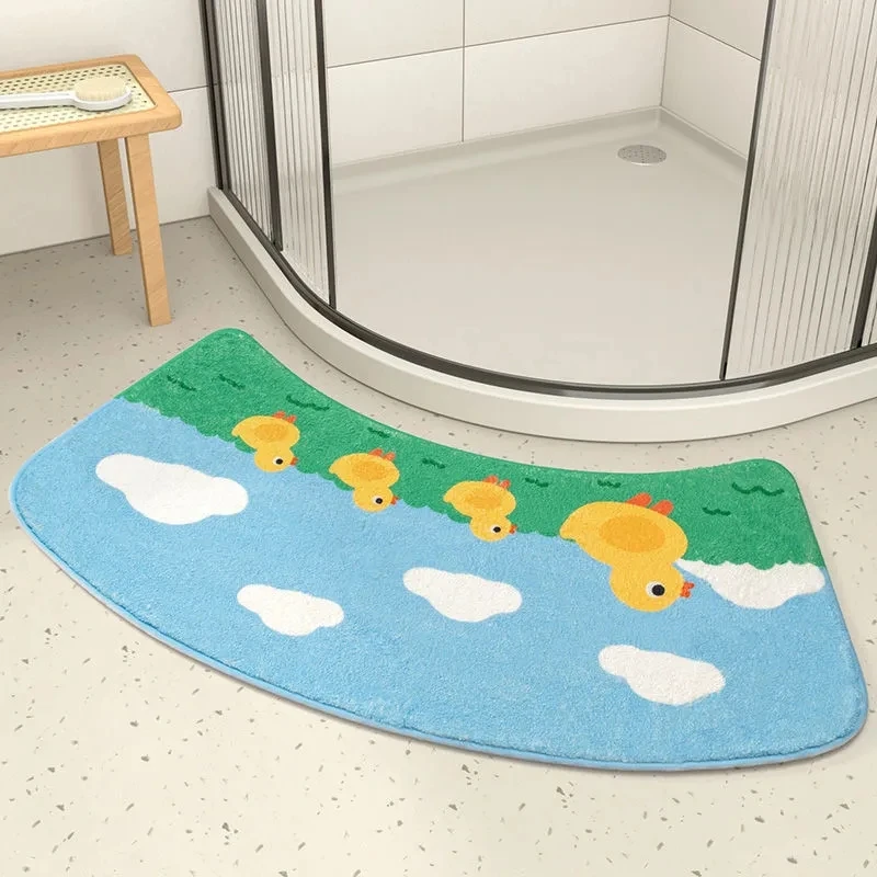 Cartoon-Print-Pattern-Bathroom-Non-slip-Foot-Pad-Home-Decoration-Sector ...