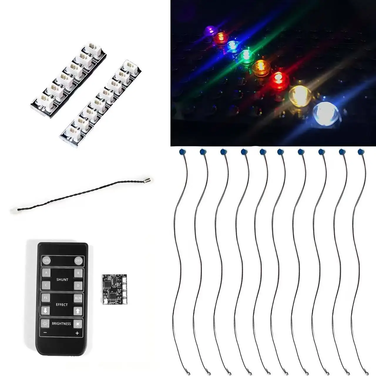 10pcs 1X1 Round light building Block lighting Kit, LED lighting bricks ...