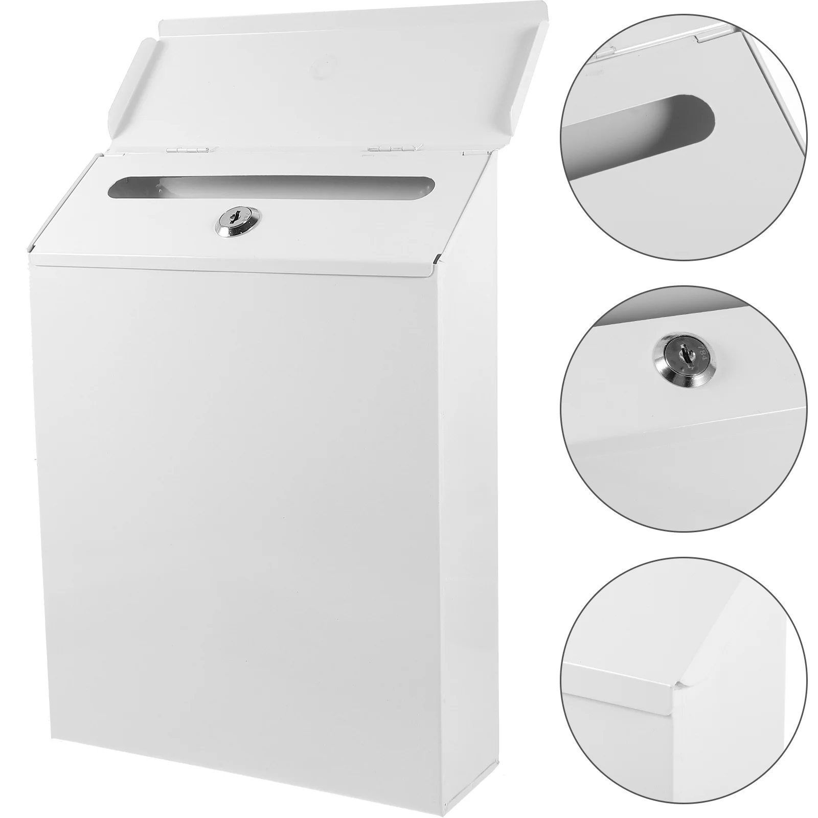 Wall-Mount-Retro-Decor-Lock-Galvanized-Metal-Letter-Box-Security ...