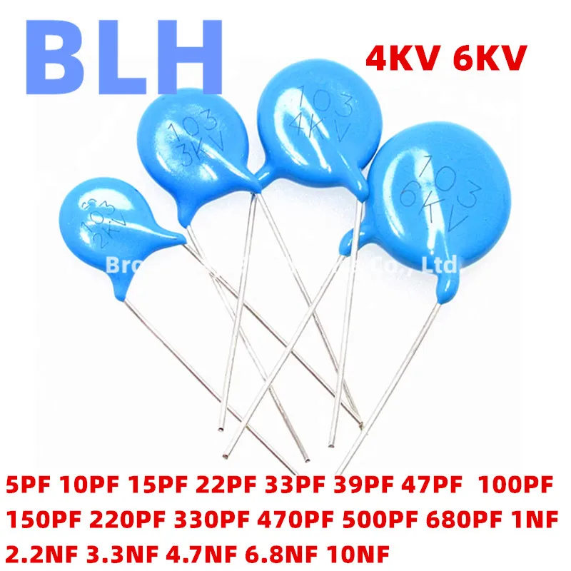 20PCS High pressure ceramics capacitors 4KV 6KV 4000V 6000V 4.7NF 472 6 ...