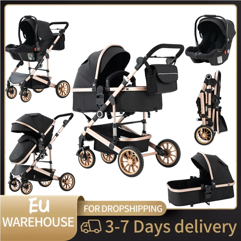 Baby Stroller 3 in 1 Newborn Baby carriage Lightweight newbaby car Cart ...