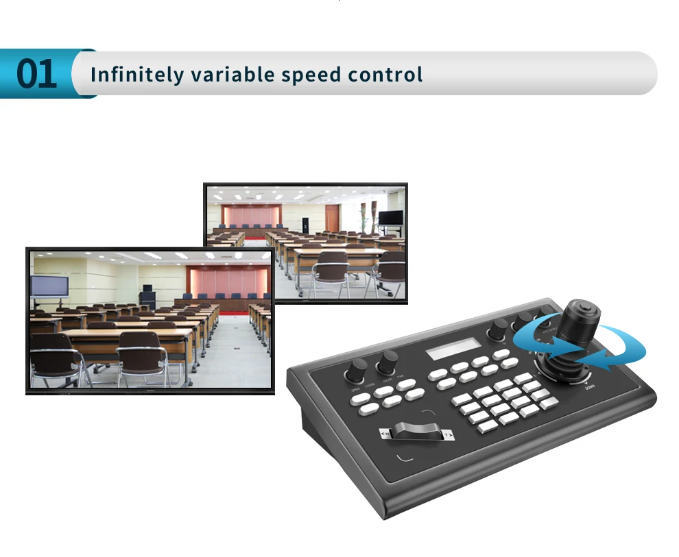 Camera Control Keyboard Network ONVIF VISCA Pelco-d/p Protocol Joystick Console POE RS422 RS485 ...