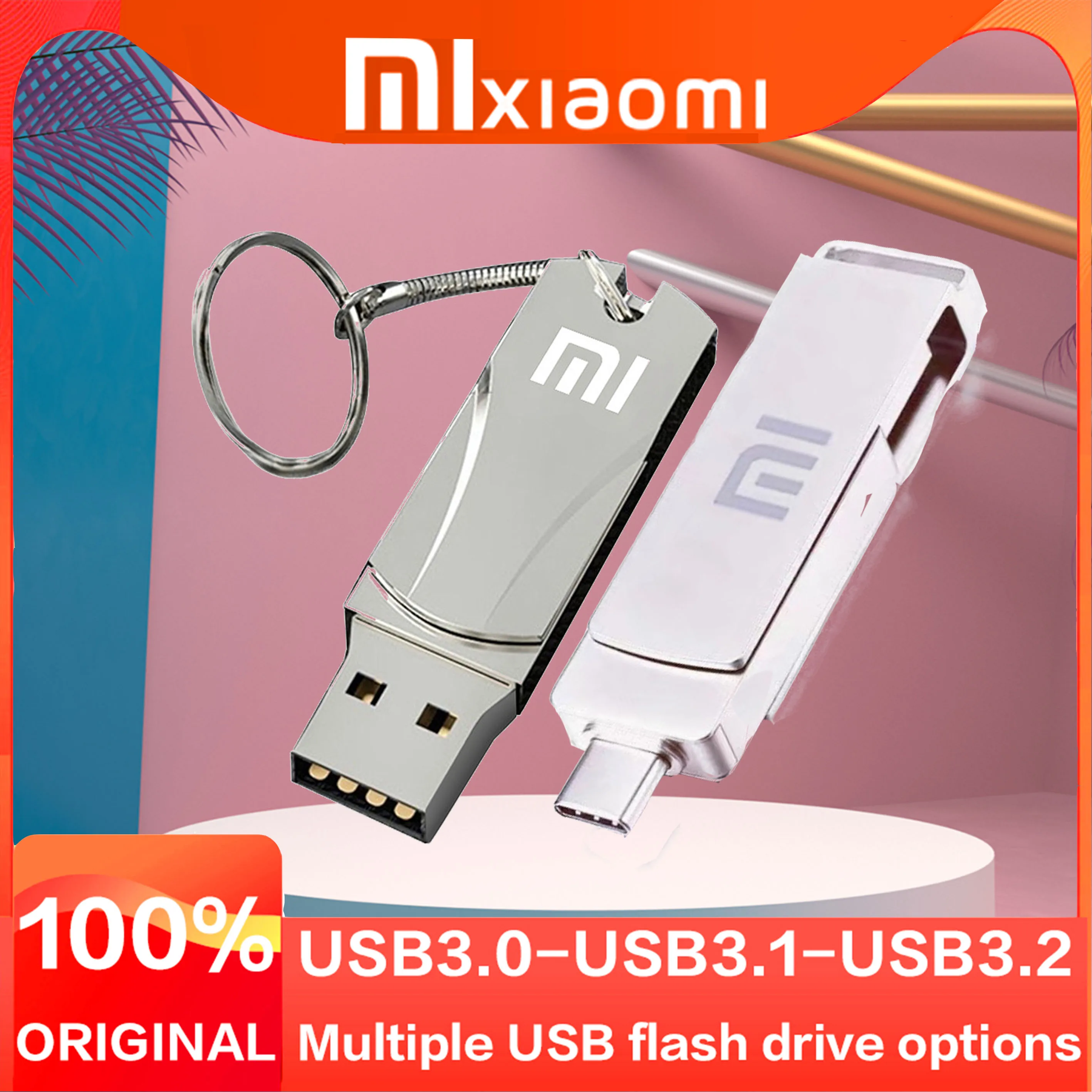 XIAOMI-USB-Flash-Drive-Pendrive-U-Disk-USB-3-1-Pen-Drive-Disk-Metal-Cle ...