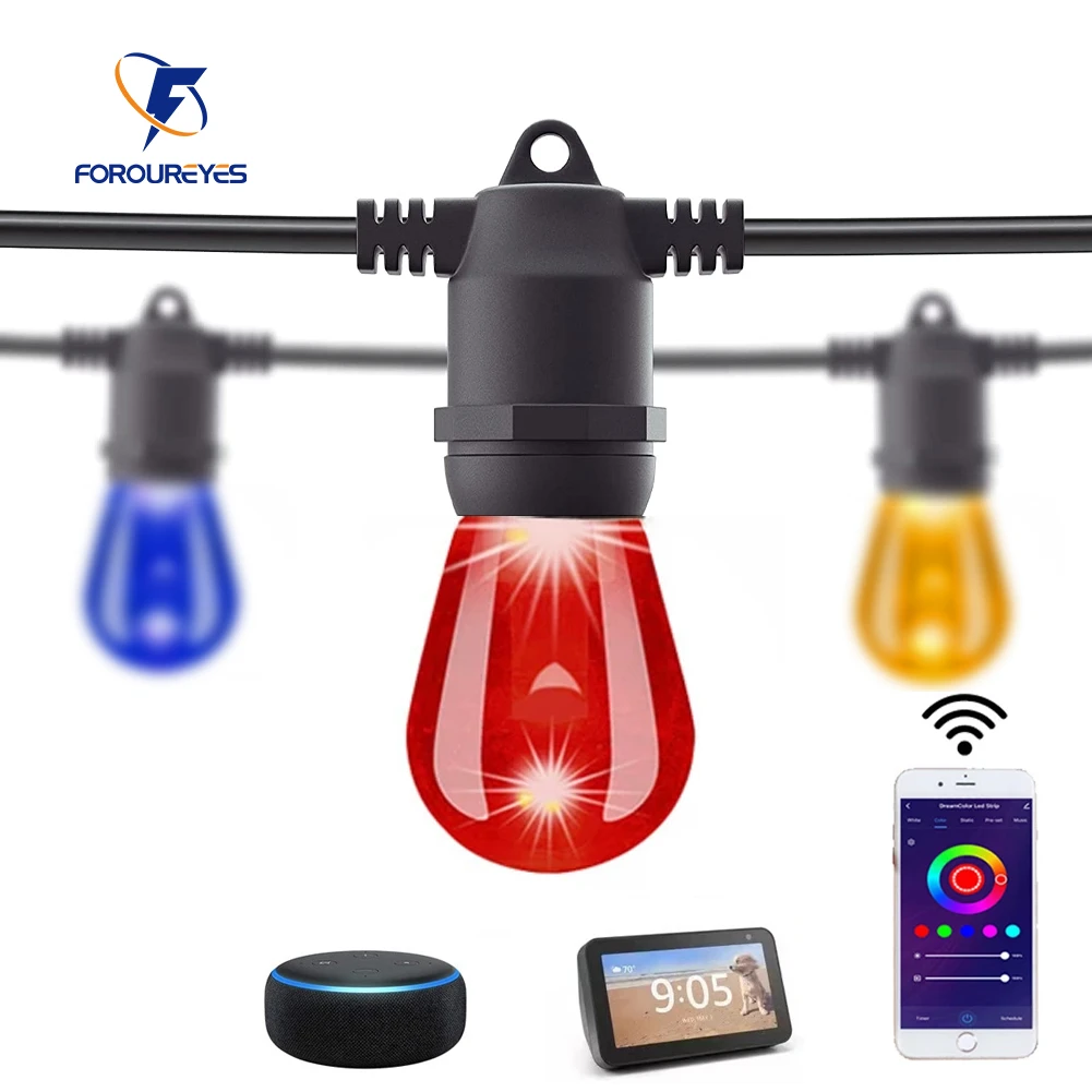 10m 20m 30m 12v Led Outdoor String E27 S14 Rgbw Tuya App Controller ...